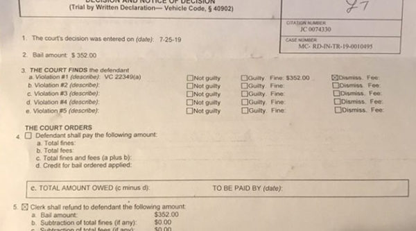 How to fight traffic tickets in California using Trial By Declaration